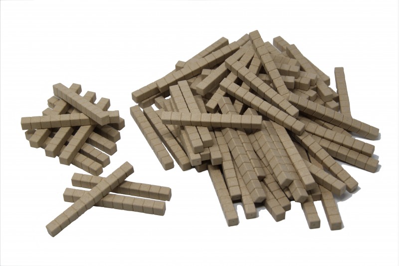 Dienes Base Ten Rods in natural colours (100 pcs) - Sustainable ...